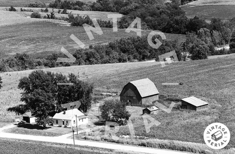 Vintage Aerial | Iowa | Mahaska County | 1976 | 57-HMA-2